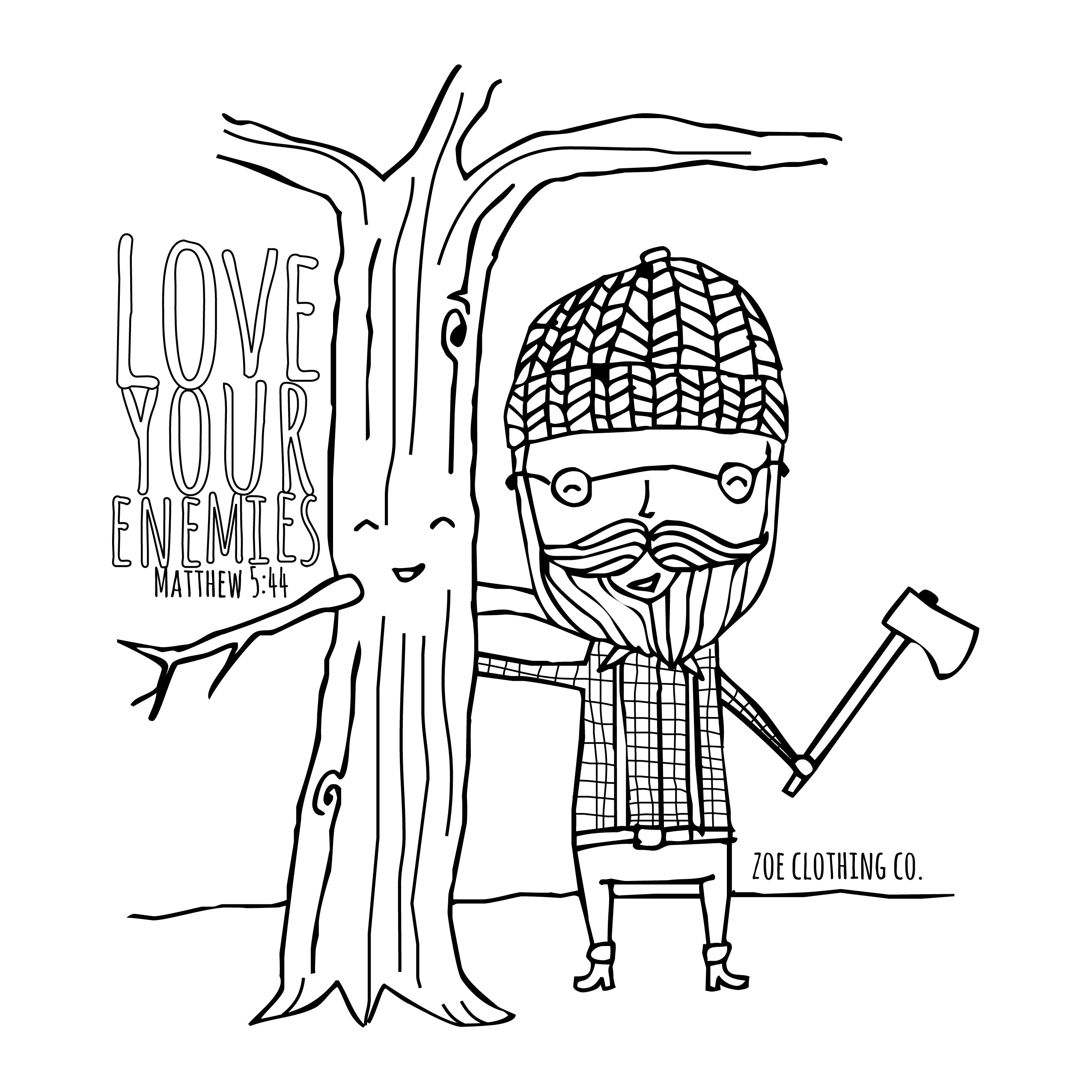 coloring page love your enemies
