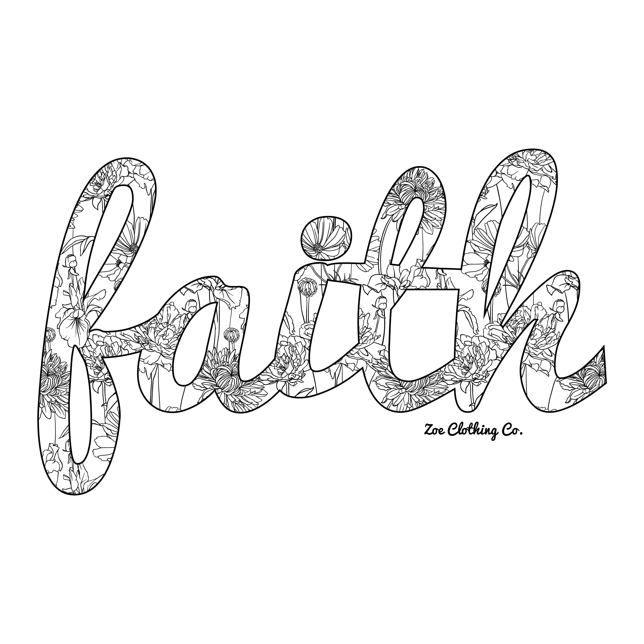 Bubble Letters Faith