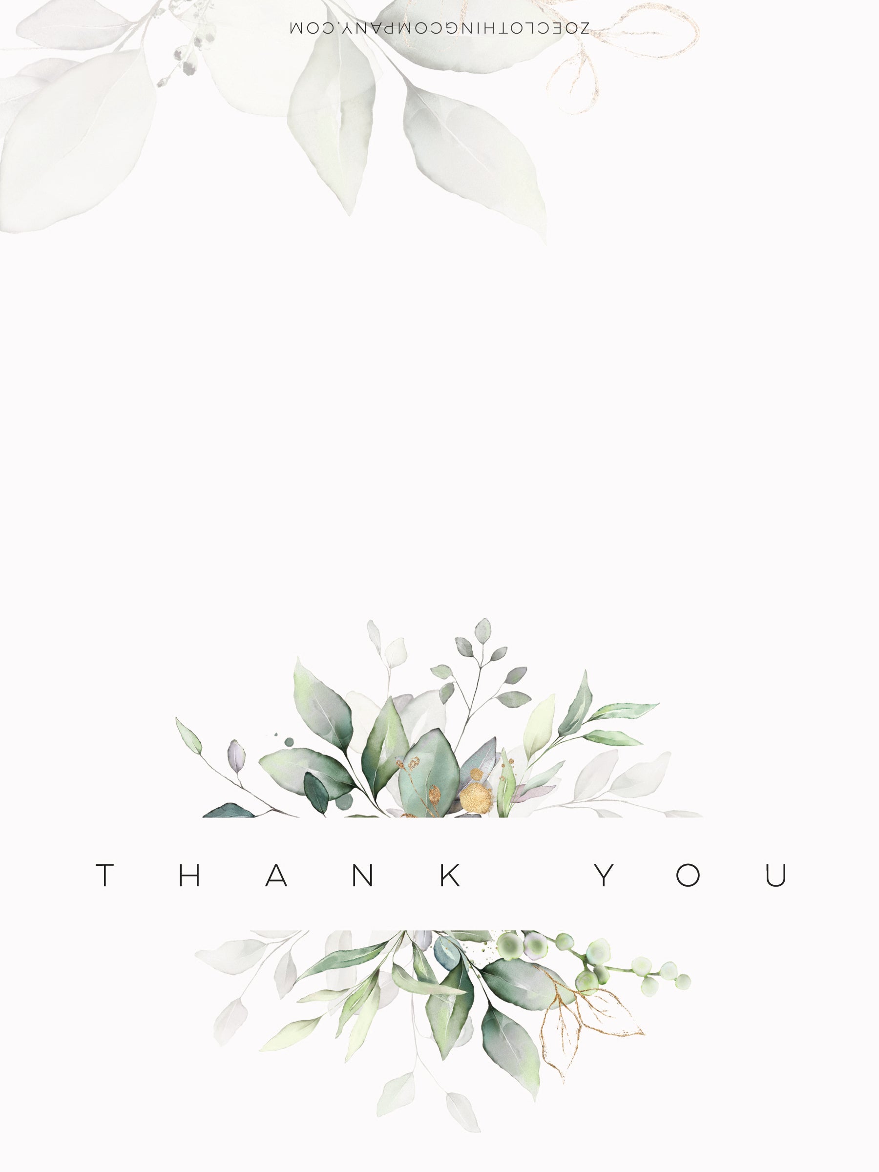 Thank You Card – Zoe Clothing Company